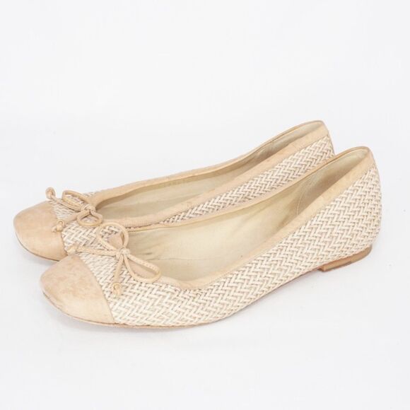Stuart Weitzman | Shoes | Stuart Weitzmanbeige Wickerstyle Square Toe ...